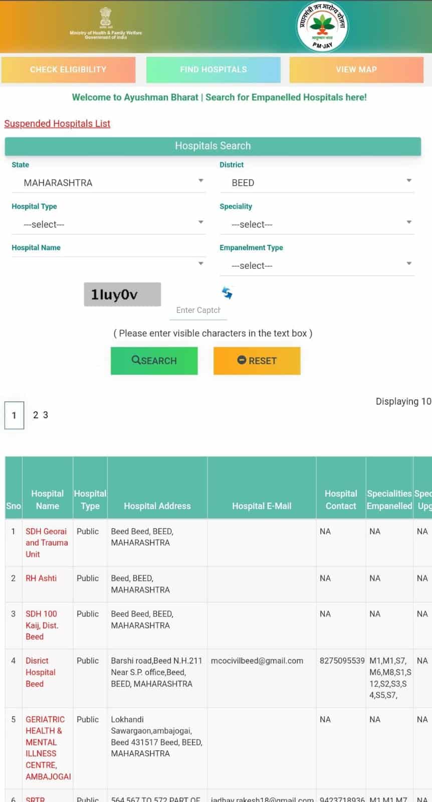 Ayushman Bharat Hospital List In Beed - बीडमधील आयुष्मान भारत ...