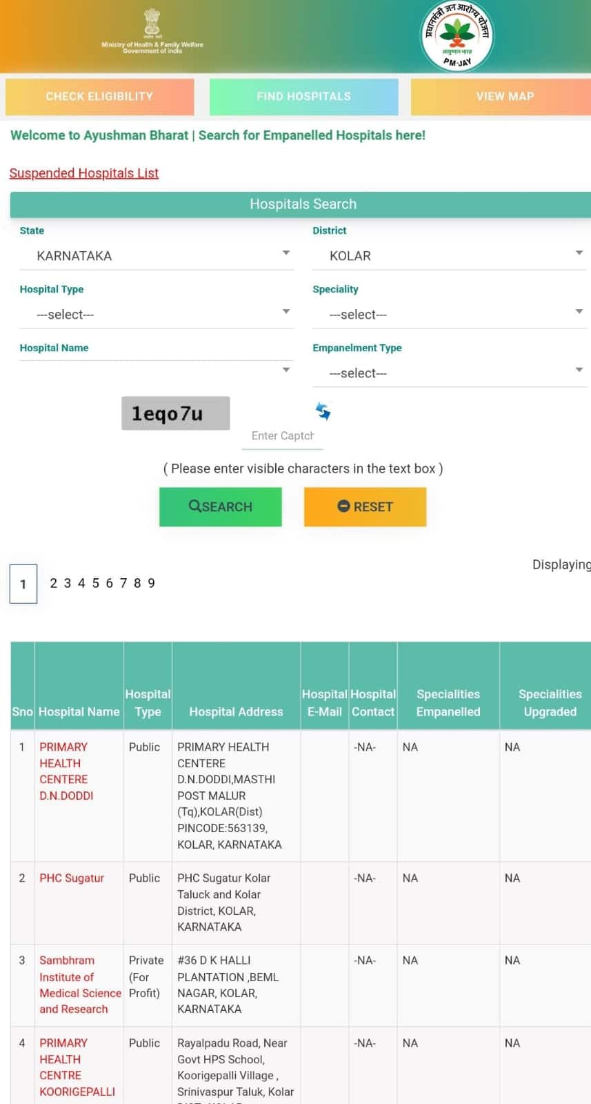 Ayushman Bharat Hospital List In Kolar - 82 ಕೋಲಾರದ ಆಯುಷ್ಮಾನ್ ಭಾರತ್ ...