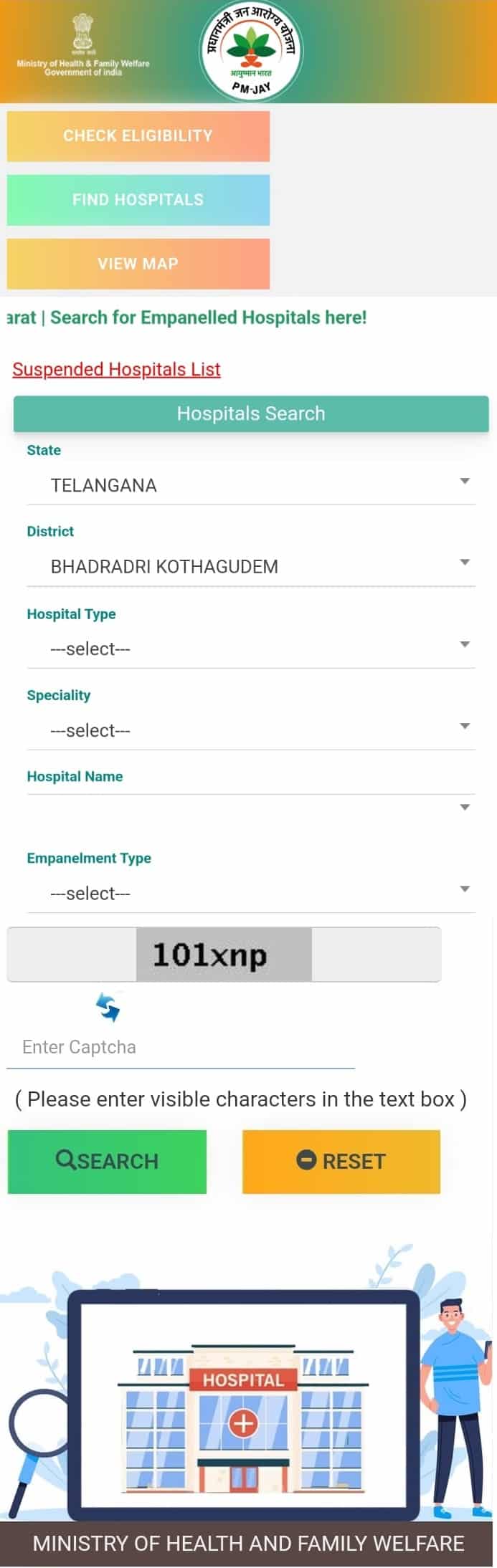 Ayushman Bharat Hospital List In Bhadradri Kothagudem - 44 భద్రాద్రి ...